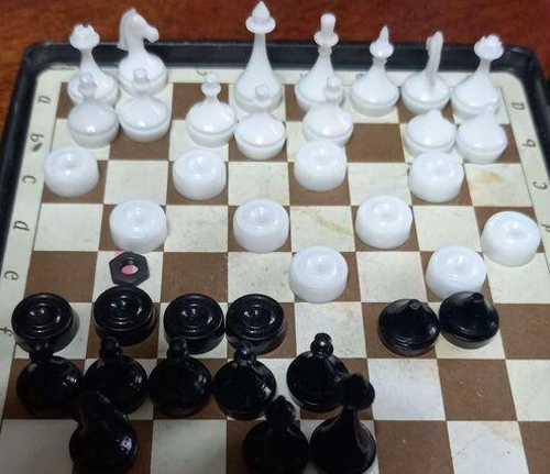 Шашки шахматы походные карманные магнитные СССР