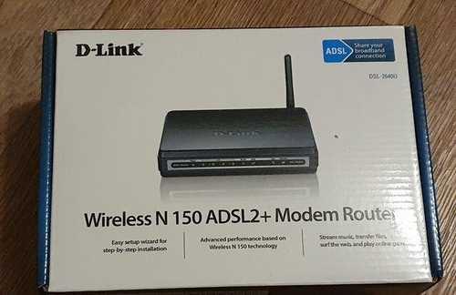 Wi-fi роутер + adsl модем D-Link DSL-2640