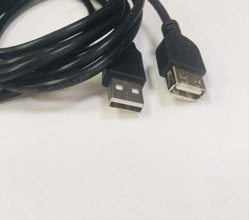 Кабель USB 2.0 A вилка - А розетка, длина 1,8м