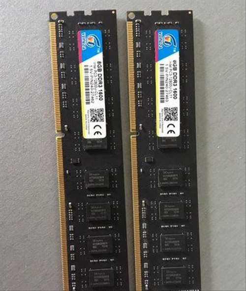 Оперативная память (2 х 8GB) 16 GB DDR3 1600 Мгц