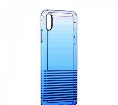 Чехол-накладка iP X Baseus Colorful Blue