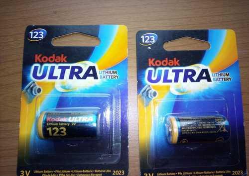 Литиевая батарейка Kodak Ultra Lithium 3V 123 / CR