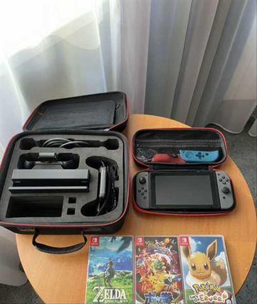 Nintendo switch + 3 игры