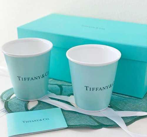 Пара фарфоровых стаканов Tiffany & Co