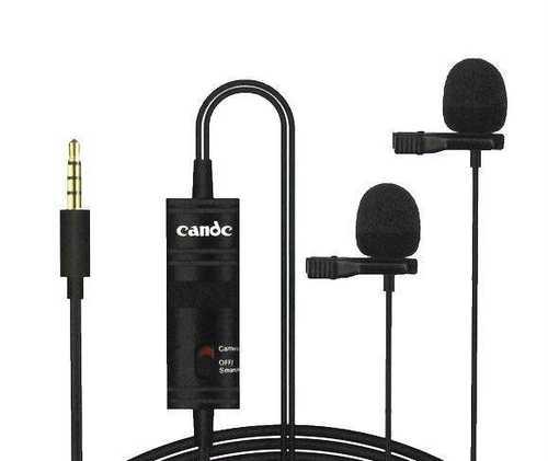 Петличный двойной микрофон Candc DC-C2