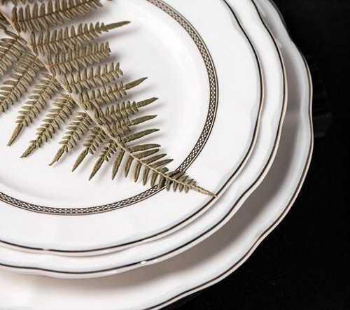Набор тарелок «Фаворит» из костяного фарфора тарел