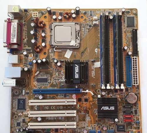 Материнка Asus P5GV-MX + Pentium 4 3,2 ггц