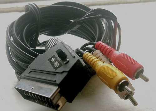 Кабель in-out Scart на 3rca, 3 метра