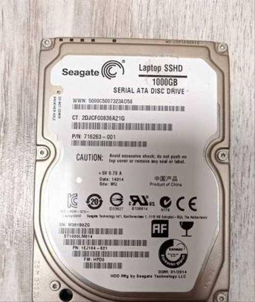 Гибридный жесткий диск Seagate 1000Gb