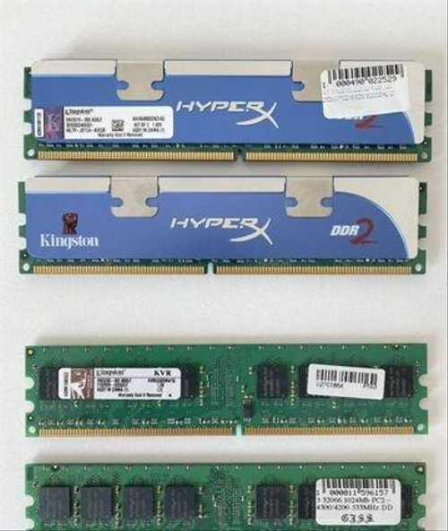 Озу Kingston HyperX, valueram DDR2