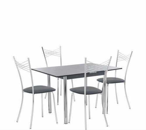 Комплект стол и 4 стула для кухни Лиль +Рейн