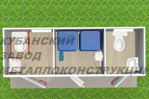 Туалетный модуль автономный с кассой Т-14-аи