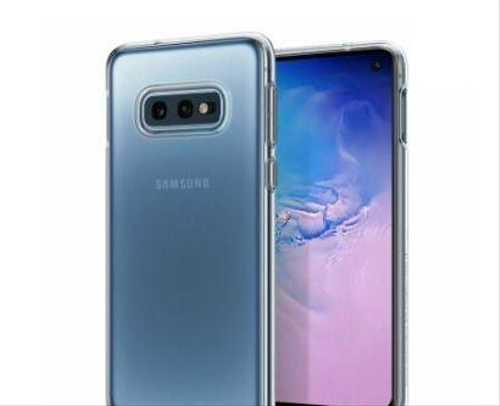 Чехол для SAMSUNG S10e (прозрачный) и защит.стекло