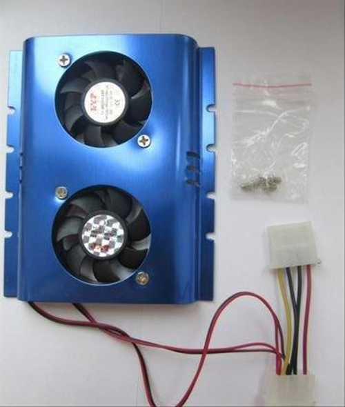Охлаждалка HDD Super Cooling Kit with 2 Fans(Blue)