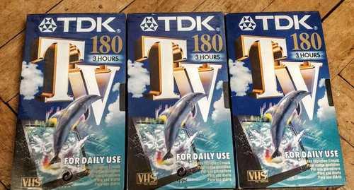 Видеокассеты VHS новые TDK 180 минут