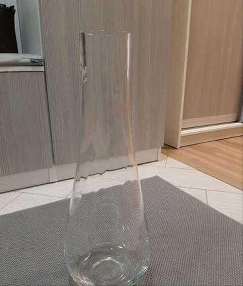 Стеклянная напольная ваза