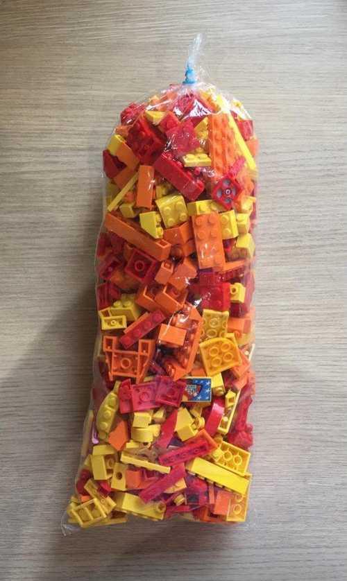 Lego детали оригинал. Красные, Оранжевые, Желтые