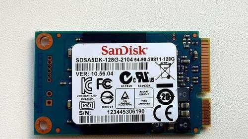 SSD mSata SanDisk 128Gb