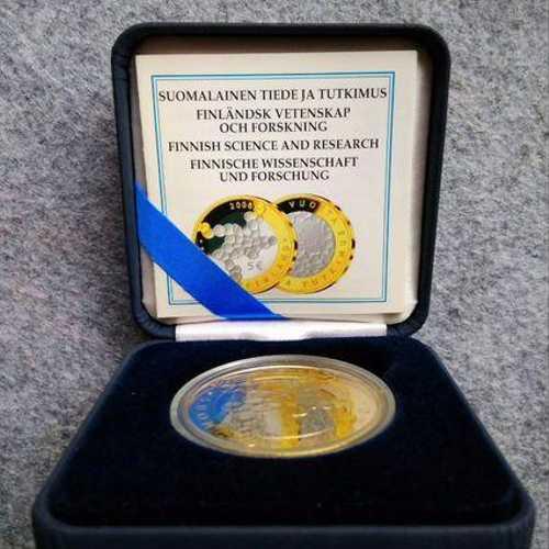 5 евро Финляндия "Наука" пруф 2008год