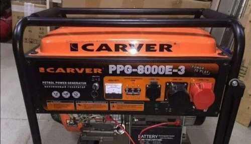 Бензиновый генератор Carver PPG 8000e 220 Вт 6.5 к