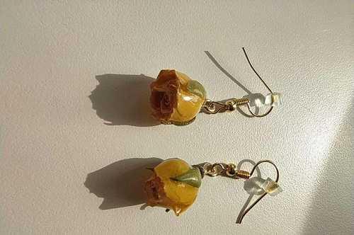 Серьги и кулоны с сухоцветами