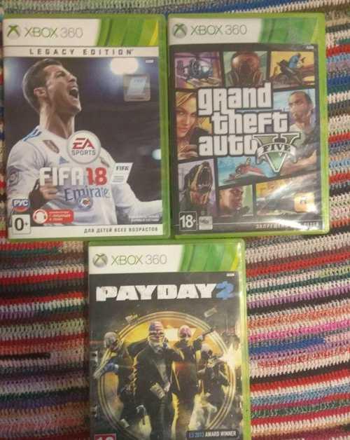 GTA 5 payday 2 fifa 18 для xbox 360