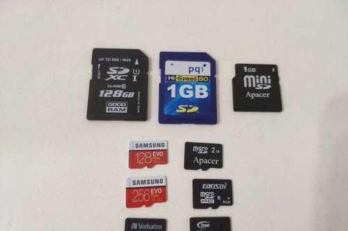 Карта памяти MicroSD Samsung Evo Plus 128Gb, 256Gb