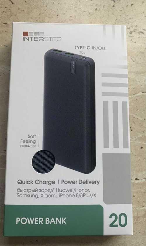 Power bank interstep 20000 быстрая зарядка новый