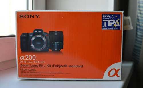 Зеркальный фотоаппарат Sony dslr-A200K