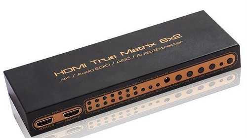 Hdmi True Matrix 6x2 4K ARC Audio Extractor