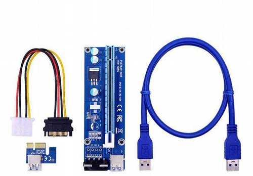 Райзеры для видеокарт ver006S Molex-SATA, 100 см