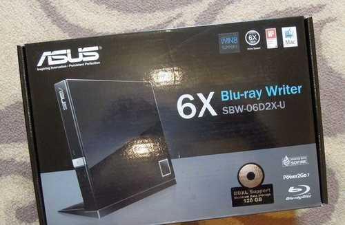 Blu-Ray Writer Asus SBW-06D2X-U Black USB 2.0