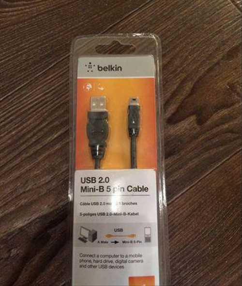 Кабель usb 2.0 Belkin mini-B 5 pin