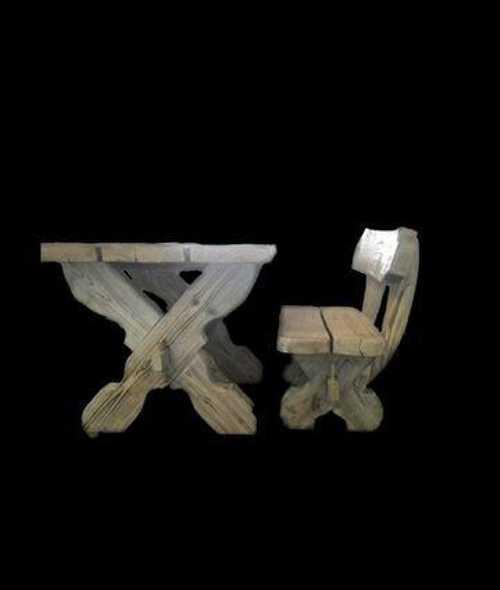 Стол, стулья, скамьи из дерева