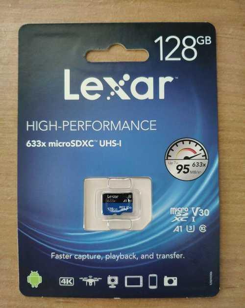 Карта памяти microsdxc 128gb Lexar