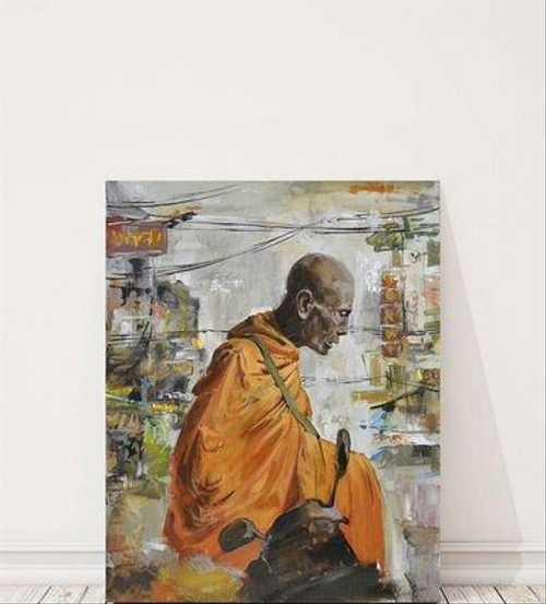 Картина маслом на холсте Тайский монах