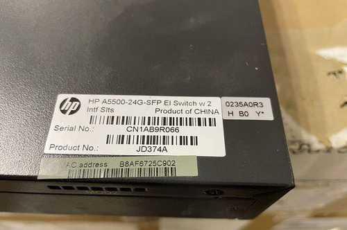 Коммутатор HP A5500-24G-SFP EI JD374A