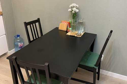 Кухонный стол и 3 стула IKEA