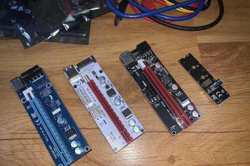 Райзера разные M.2 и PCI-E