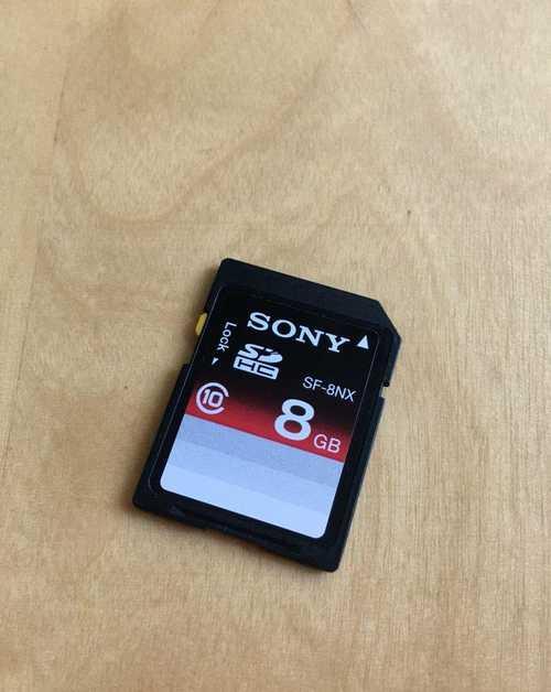 Карта памяти SD HC 8Gb, Sony SF-8NX