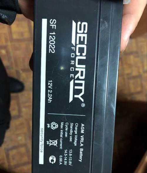 Аккумулятор security force SF 12022 12v 2.2Ah