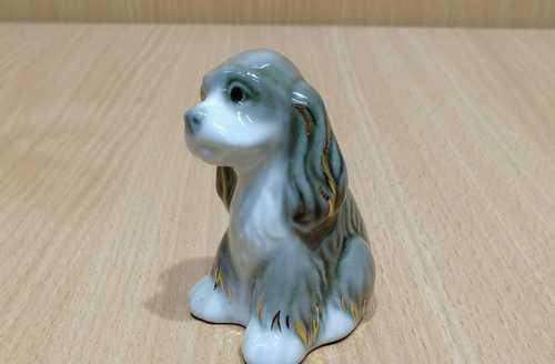 Статуэтка миниатюра фарфор Собака Спаниель 6,5см