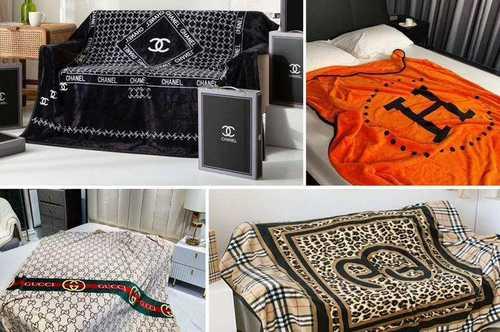 Плед Hermes Chanel Gucci Burberry 150x200