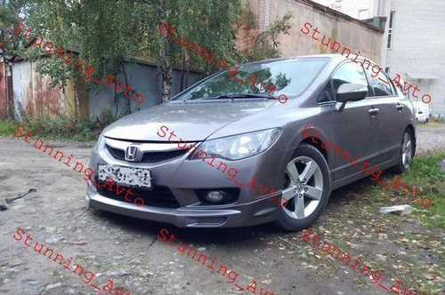 Накладка Honda Civic 4D на бампер Mugen 2008-2012