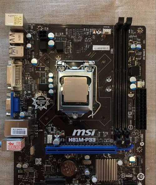 Материнская плата msi h81m-p33