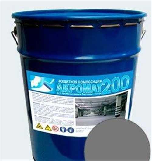 Akromat 200, краска для бетонных полов, 25кг, сер | Festima.Ru .