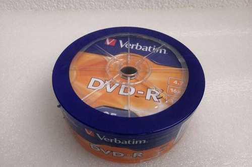 Диски DVD-R Verbatim, упаковка 25шт