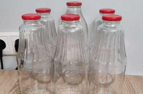 Бутылки/ банки стекло 1 л из-под сока цена за все