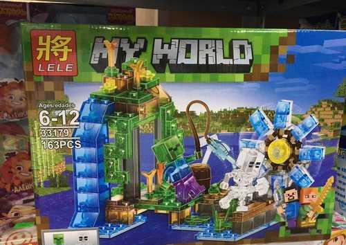 Лего игровой набор майнкрафт -MY world 163 детали