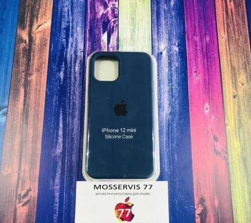 Чехол Silicone case на iPhone 12 mini синий